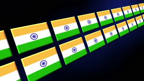 India Flag Animated Background 3d Animat... | Stock Video | Pond5