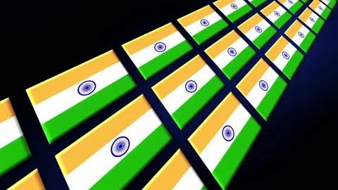 India Flag Animated Background 3d Animat... | Stock Video | Pond5