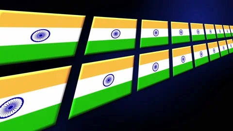 India Flag Animated Background 3d Animat... | Stock Video | Pond5