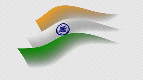 India flag animated stylized watercolor.... | Stock Video | Pond5