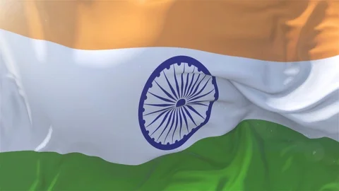 india Flag in Slow Motion Smooth blowin... | Stock Video | Pond5