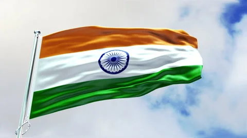 India flag. Waving Indian Flag. National... | Stock Video | Pond5