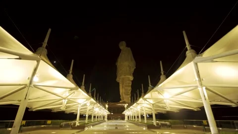 India Gujarat Kevadiya Statue of unity | Stock Video | Pond5