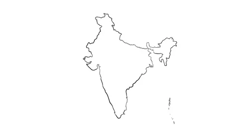 Drawing Indian Map Stock Video Footage | Royalty Free Drawing Indian ...