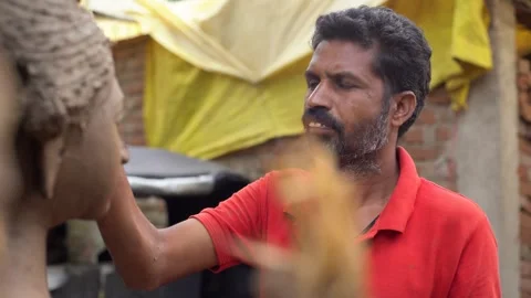 India Madhya Pradesh Mandla Idol of godd... | Stock Video | Pond5