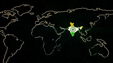 India Map Animation Stock Footage ~ Royalty Free Stock Videos | Pond5