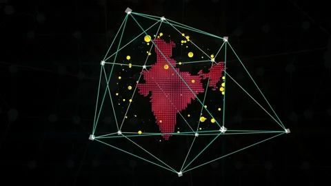 India Map 4K Animation 3D | Stock Video | Pond5