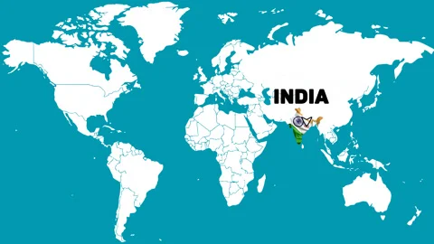 India Map Animation | Stock Video | Pond5