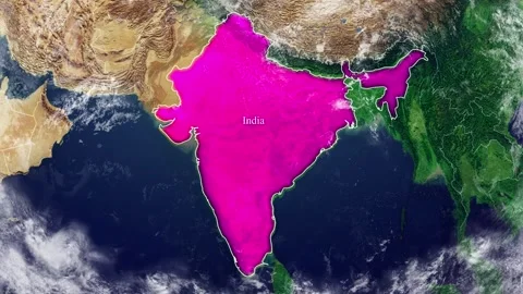Indian Borders Map Stock Videos – Royalty-Free HD & 4K Videos | Pond5