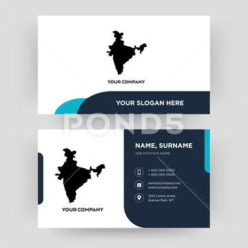 India map business card design template, Visiting for your company ...