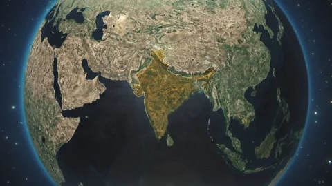 India Map On Earth Globe | Stock Video | Pond5