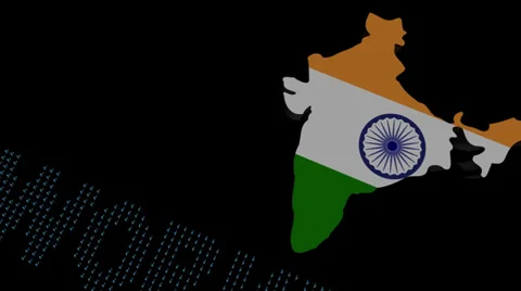 India map flag with workforce text anima... | Stock Video | Pond5