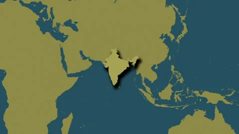 India map - glide. Shadow. Pattern. | Stock Video | Pond5
