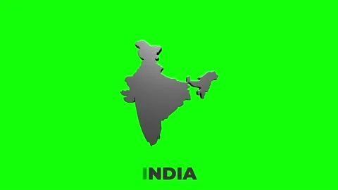 India Map Showing Up Intro By Regions 4k... | Stock Video | Pond5