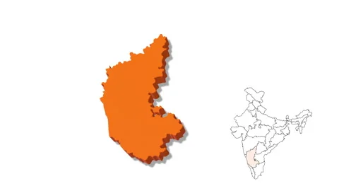 India Map Showing karnataka State in Det... | Stock Video | Pond5
