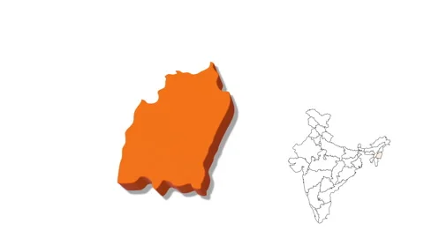 India Map Showing Manipur State in Detai... | Stock Video | Pond5