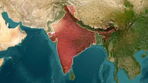 India map zoom 3d map zoom | Stock Video | Pond5