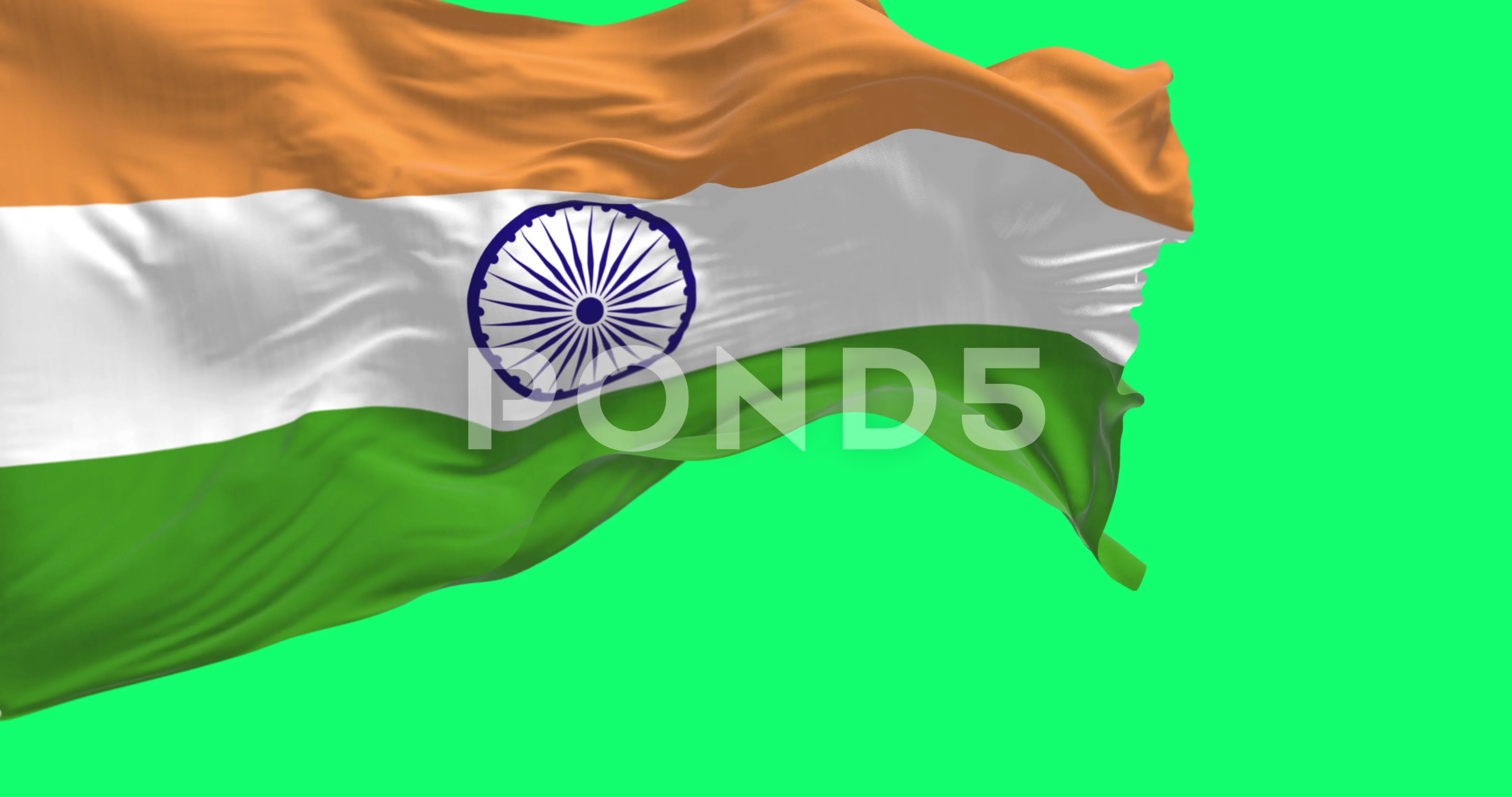 Indian National Flag Flying Animation