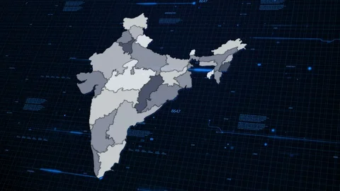 India Map Stock Stock Footage ~ Royalty Free Stock Videos | Pond5