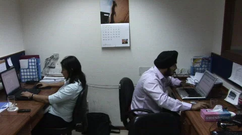 Indian Office Workers Stock Footage ~ Royalty Free Stock Videos | Pond5