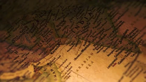 Old Map India Stock Footage ~ Royalty Free Stock Videos | Pond5