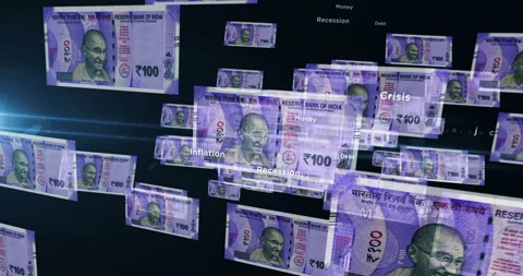 India Rupee 100 banknote – flying betw... | Stock Video | Pond5