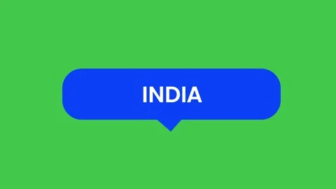 India text on Speech Bubble Animation. 4... | Stock Video | Pond5