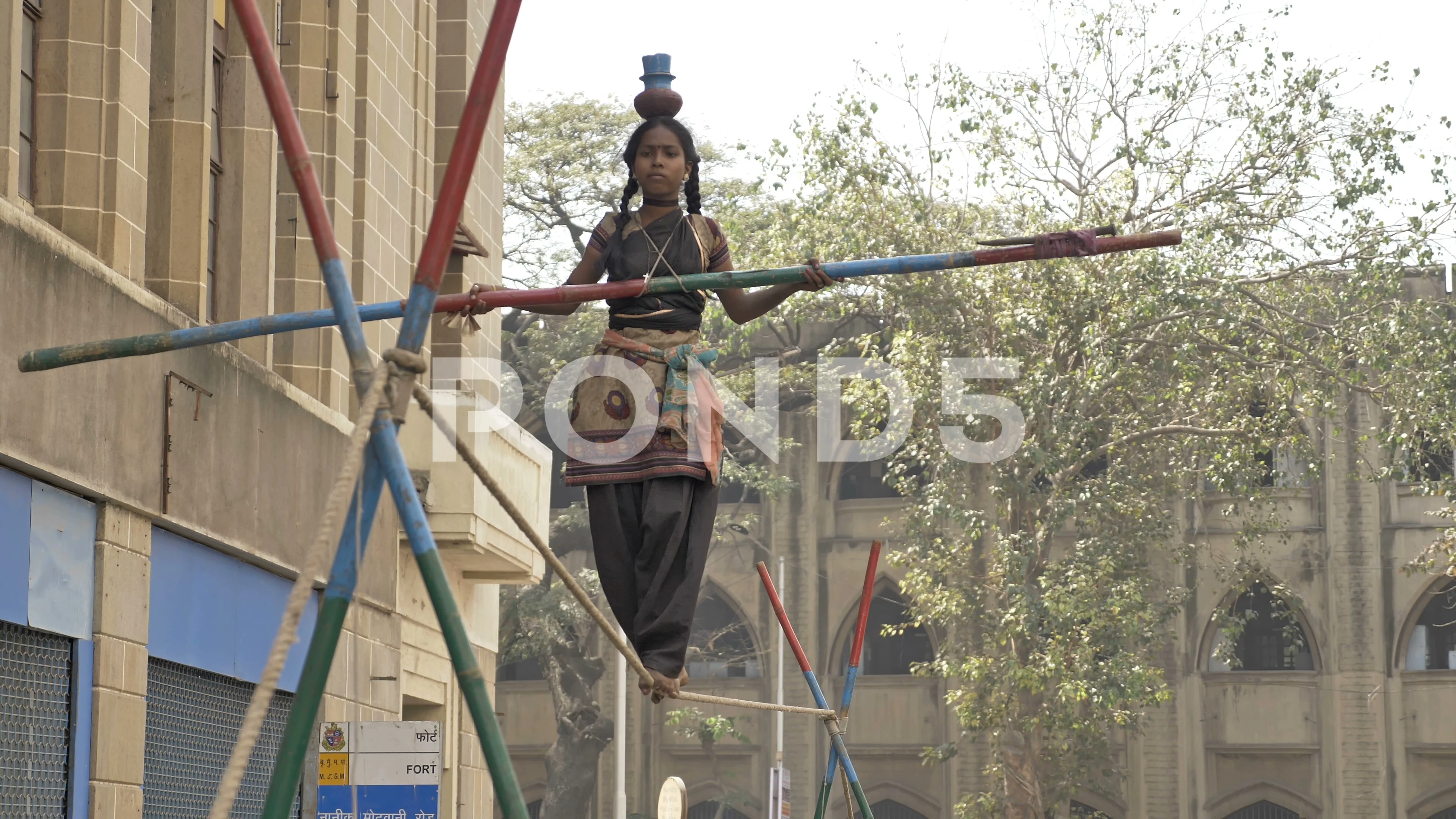 Female Circus Tightrope Walker