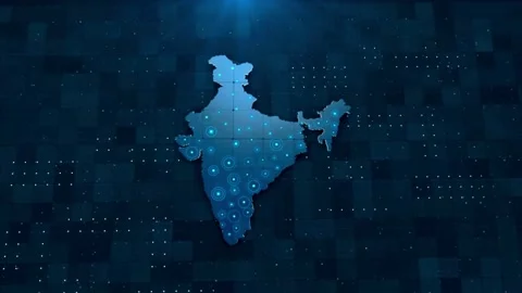 India Unveiled: Full Map Animation in 4K | Stock Video | Pond5