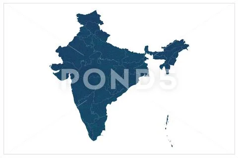 India vector map illustration with road map Illustration #206115576