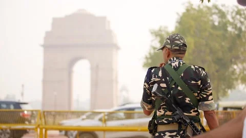 Indian army officer standing in front of... | Stock Video | Pond5