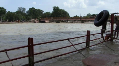 Indian boys playing on Ganges river (w/s... | Stock Video | Pond5