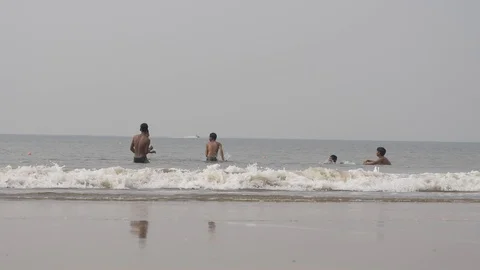 Indian Children Playing The Ocean | Stock Video | Pond5
