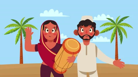 Costume Indian Couple Stock Videos – Royalty-Free HD & 4K Videos