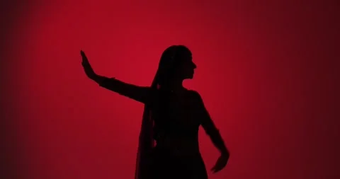 Indian Dance Performance on Bold Red Bac... | Stock Video | Pond5