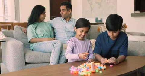 Indian family with children spend time t... | Stock Video | Pond5