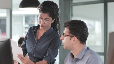 An Indian female boss scolding and shout... | Stock Video | Pond5