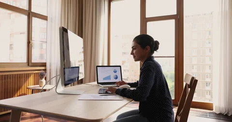 Indian female trader analyze charts and ... | Stock Video | Pond5