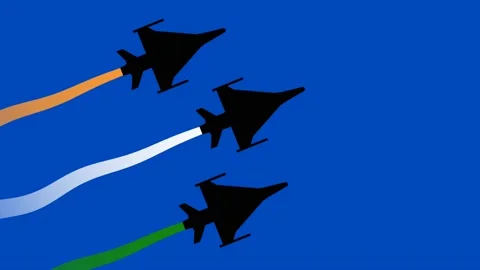 Indian fighter jet animation on green sc... | Stock Video | Pond5
