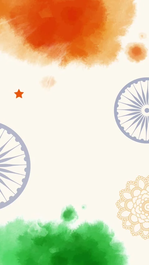Indian Flag Colors with Ashoka Chakra an... | Stock Video | Pond5