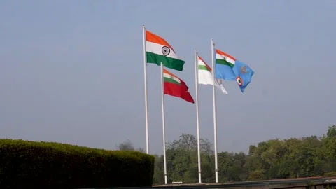 Indian Flag with other Flags Hoisted in ... | Stock Video | Pond5