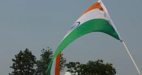 Indian Flag Waving on Pole | Stock Video | Pond5
