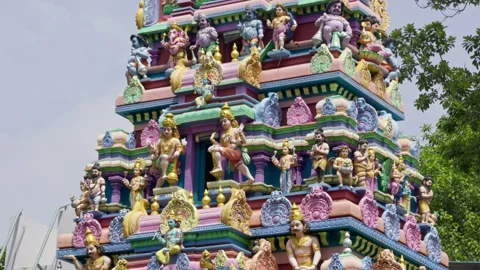 The Indian Hindu temple features a Shikh... | Stock Video | Pond5