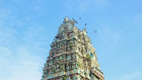 Indian Hindu temple, Shikhara (tower) of... | Stock Video | Pond5