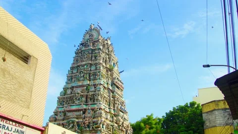 Indian Hindu temple, Shikhara (tower) of... | Stock Video | Pond5
