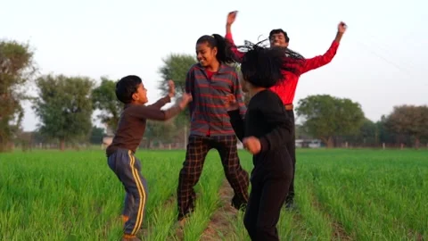 Indian little girls and boys having fun ... | Stock Video | Pond5