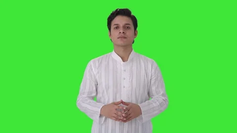 Indian man asking what question Green sc... | Stock Video | Pond5