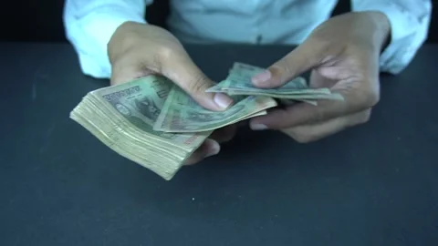 Indian Man Counting 100 Rupees Indian Cu... | Stock Video | Pond5
