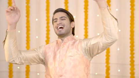 Indian man dancing on Diwali | Stock Video | Pond5