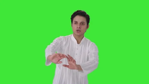 Indian man scared of something Green scr... | Stock Video | Pond5
